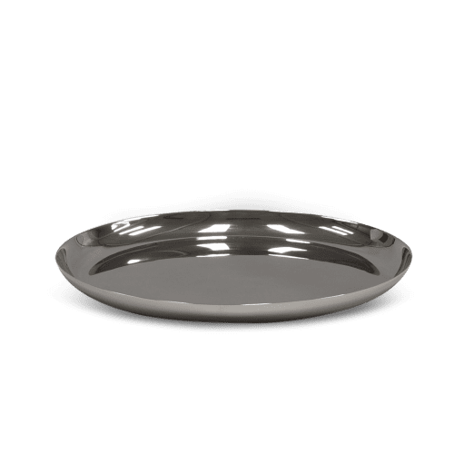 Modern Large Platter In Stainless Steel by Tina Frey | Wescover Serveware