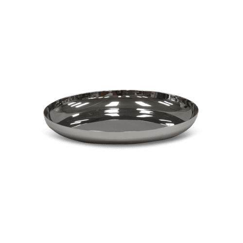 Modern Large Plate In Stainless Steel by Tina Frey | Wescover Serveware
