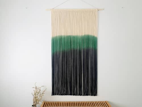 Large Dyed Macrame Wall Hanging / Woven Tapestry by Love & Fiber ...