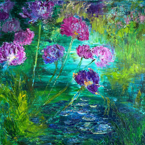 Lilies of the Nile by Checa Art | Wescover Paintings