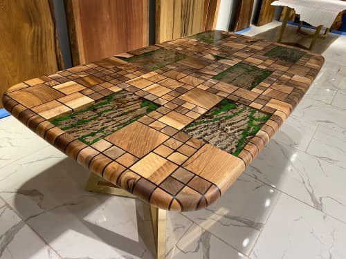 Luxury Dining Table - Epoxy Table - Modern Forest Table by Tinella Wood ...
