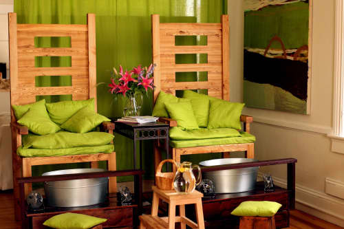 Cedar Pedi Thrones by Studio Moe at Koru Eco Spa - Block Island Massage ...