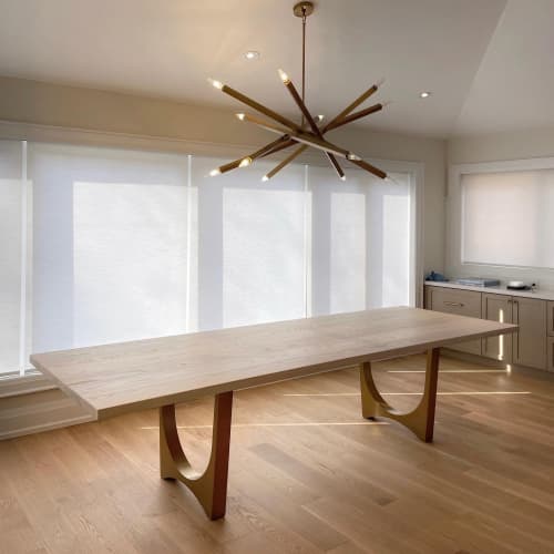 Cashmere White Brass Tunnel Table by YJ Interiors | Wescover Tables