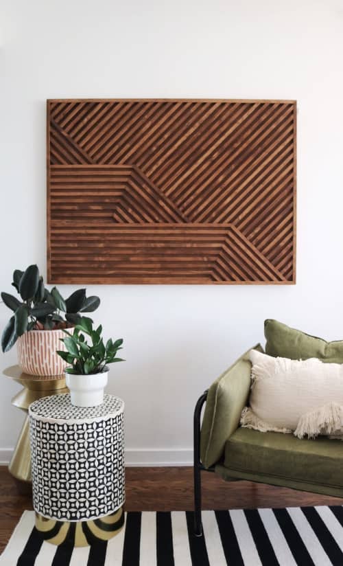 Wood Wall Art, Rustic Wood Art, Wood Art, Geometric Wood Art by Blank ...