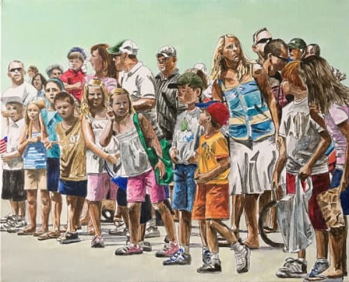 Parade Crowd, 2016, acrylic on canvas, 16 x 20 inches by Arran Harvey ...