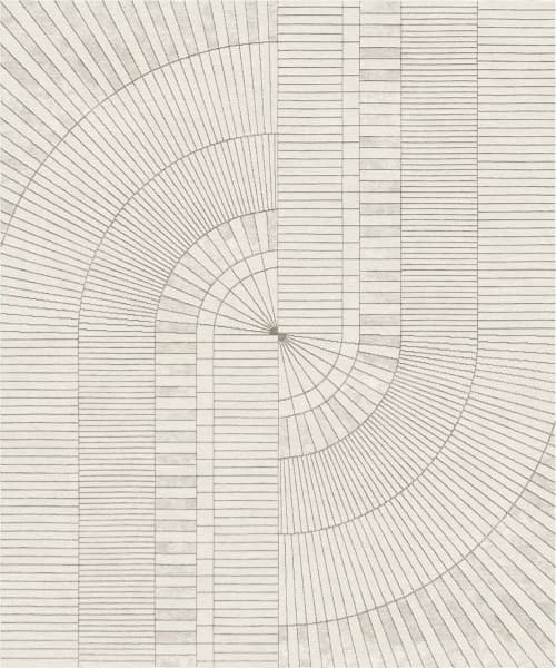 Rug Mirror Beige Geometric modern by Atelier Tapis Rouge | Wescover Rugs