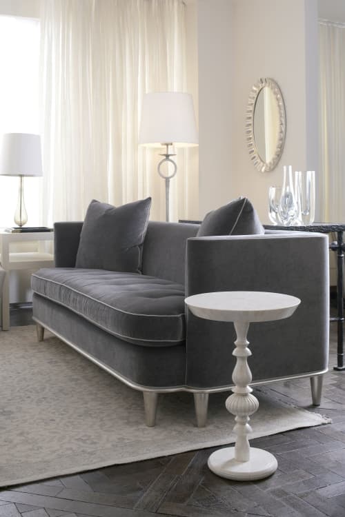 Pushpa Bone End Table or Pedestal by FARRAGO DESIGN INC | Wescover Tables