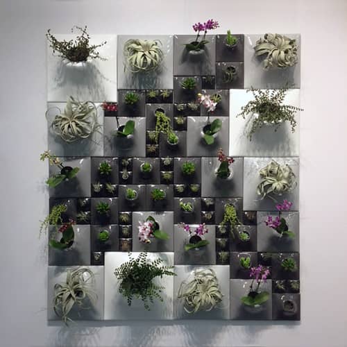Modern Ceramic Wall Planter Greenwall - Node Wall Planter by Pandemic ...