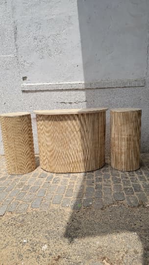 Reeded table/bar Set by Son-ya Luch (Owner) SP Fabrication and Design ...