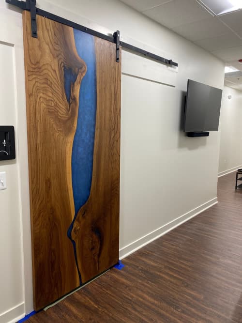 Wood & Resin Epoxy Sliding Door (4) by Carlberg Design | Wescover Furniture