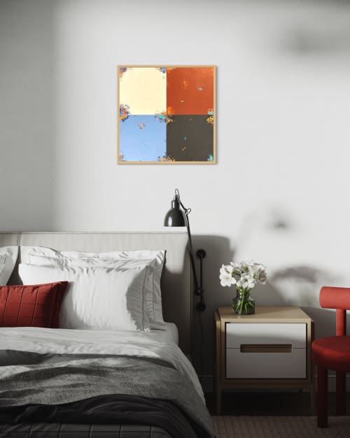 Confetti 24x24 original acrylic on (4) 12x12 wood panels by JD Logan ...