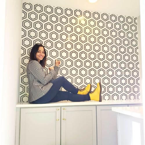 Wall Treatment by Nisha Tailor Interior Design` at Private Residence ...