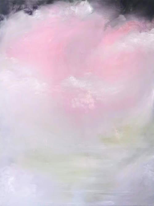 Aura pure - Soft pastel abstract painting by Jennifer Baker Fine Art ...
