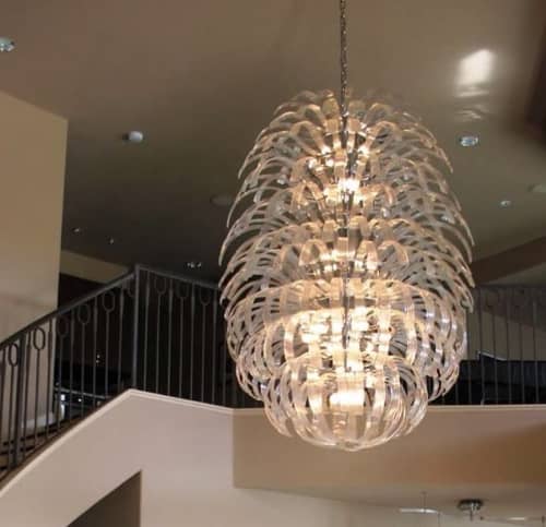Custom glass chandelier by Custom Lighting by Prestige Chandelier ...