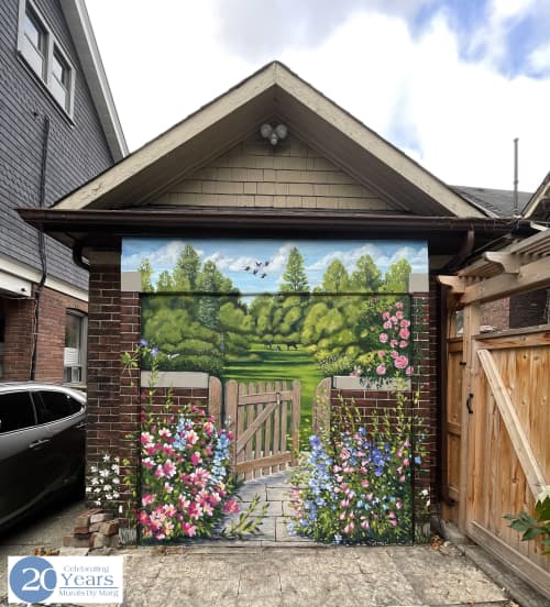 Garden Gate Mural by Murals By Marg | Wescover Street Murals