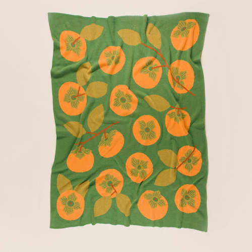 Persimmon Throw Blanket by Superstitchous | Wescover Linens & Bedding