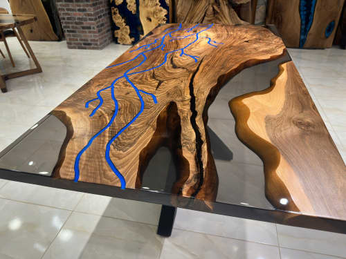 Custom epoxy table top by Gül Natural Furniture | Wescover Tables