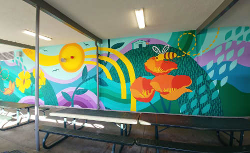 Roscomare School Geoscape Mural by L Star Murals at Roscomare Road ...