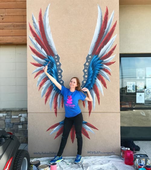 Wing Mural by Art by Andrea Ehrhardt at Pitbull Powersports ...
