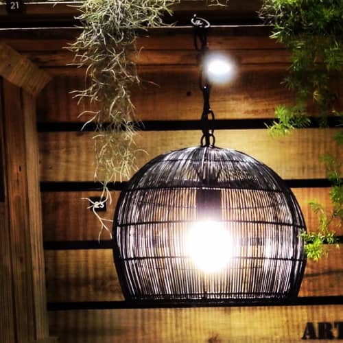 Mini Buri Bell Lamp by Hacienda Crafts Company, Inc. at Hacienda Santa ...