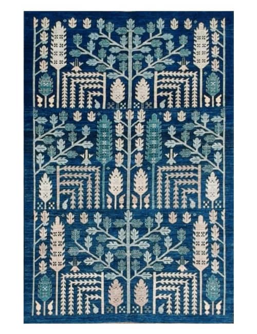 Origins in Indigo Afghan Persian Rug by Qadimi | Wescover Rugs