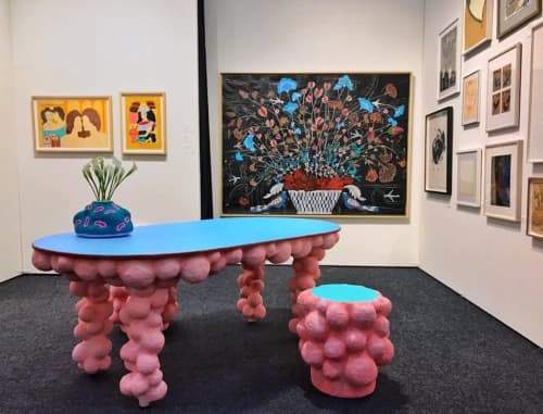 Bonkers Paper Pulp Table and Stools by CHIAOZZA at Pier 36 New York ...