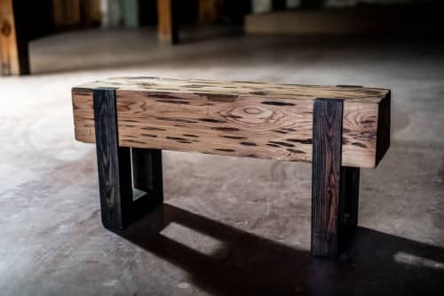 Cypress Log Bench by Urban Tree Company | Wescover Benches & Ottomans