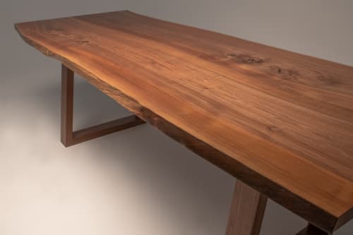 European Walnut on Solid Walnut Pedestals by L'atelier Mata | Wescover ...