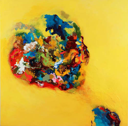 Yellow Abstract Painting by Elyse Martin Large Abstract Paintings ...