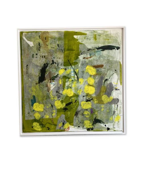 "Green Pollen" Original Painting by Jessalin Beutler | Wescover Paintings