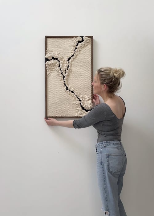 Woven wall art frame (Gorge 006) by Elle Collins | Wescover Wall Hangings