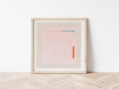 Pink Turquoise Color Block Art Print by Emily Keating Snyder | Wescover ...