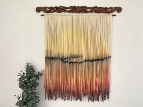 Vintage Wall Hanging, Victorian Macrame Fiber by Olivia Fiber Art ...