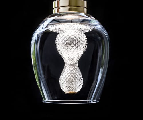 Blown glass/crystal inserts #44 Triplets by Vitro Lighting Designs ...