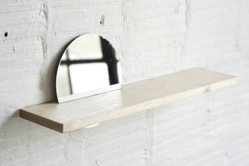 Floating Mirror Hardwood Shelf - Small by THE IRON ROOTS DESIGNS ...