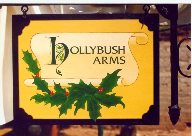 Pub sign painted by hand with custom made bracket. Sign is double sided ...