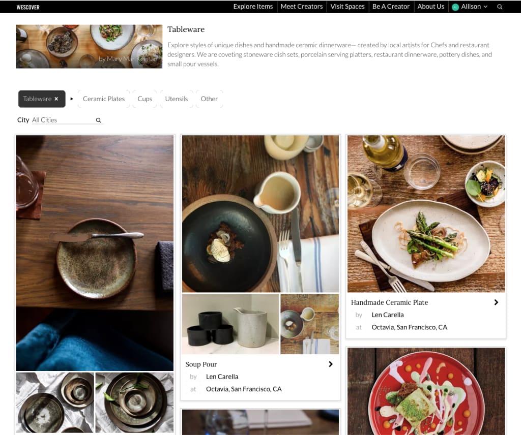 4 Artists Behind SF’s Michelin Star Tableware | Wescover