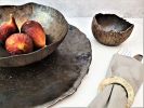 Handmade Ceramic Dinnerware Set - Metallic Black with Bronze by ...