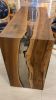 Custom Order Dark Walnut bar counter, Epoxy Table Live Edge by ...