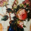 Roses flowers oil painting, Original canvas art Floral by Natart ...