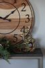 Solid Hickory Wood Wall Clock with Numbers and Lines by Hazel Oak Farms ...