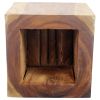 Haussmann® Wood Cube Table 18 in SQ x 18 in High Hollow by Haussmann ...