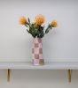 Pink Check Twist Vase by Rosie Gore | Wescover Planters & Vases