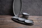 Tapas SET - Glossy Organic natural shape elongated stoneware by Laima Ceramics | Wescover Dinnerware
