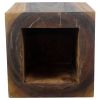 Haussmann® Wood Cube Table 20 in H x 18 in SQ Hollow inside by ...