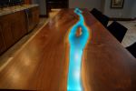 LED Lit Resin Walnut Bar Top by Chagrin Valley Custom Furniture ...