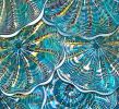 Turquoise Rondel Chandelier by Rick Strini. STRINI ART GLASS | Wescover ...