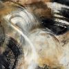 Abstract Art with brown, amber, gold, black and white by Lynette Melnyk ...