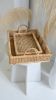 Handmade 20" Rectangle Woven Rattan & Cane Tray with Handle by Amara ...