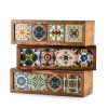 Wooden Planter Box with Mexican Tiles, Indoor and Outdoor by Halohope ...
